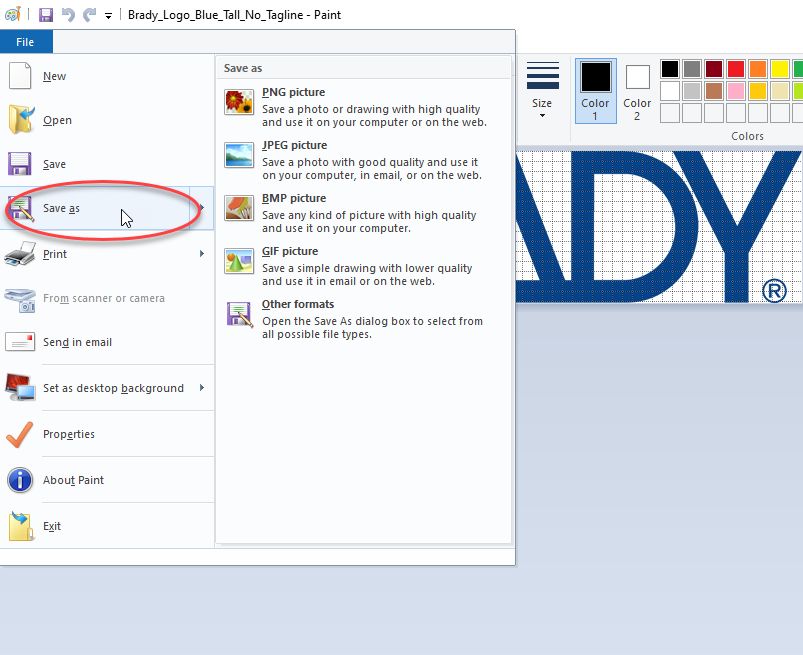 How to Convert an Image to Monochrome Bitmap | Brady Support