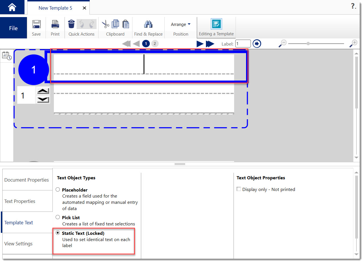 How to Create a Simple Template in Text Labels | Brady Support