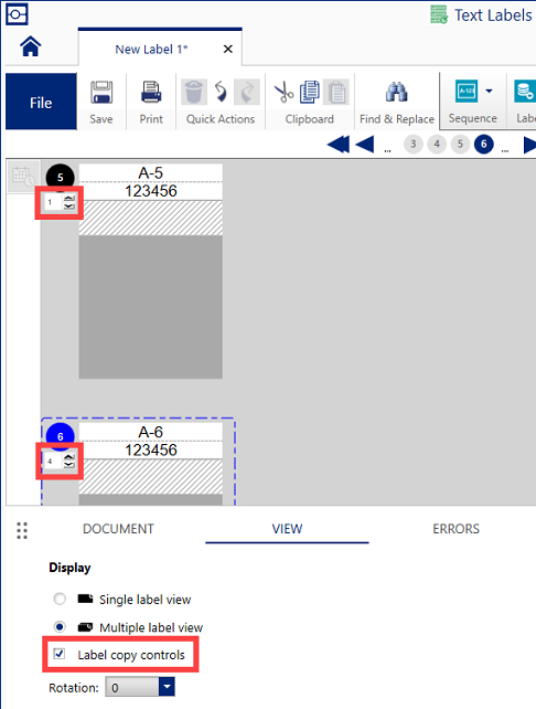 Label Quantity Field Missing in Custom Designer, Custom Designer Lite or Text Labels | Brady Support