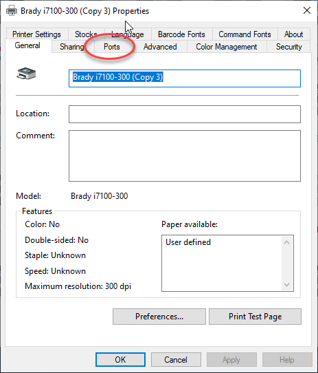 How to Add a Network Port to a Windows Driver | Brady Support