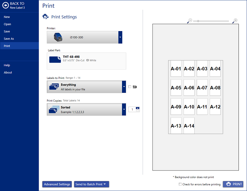 Printed Labels Do Not Match Order or Orientation of Print Preview ...