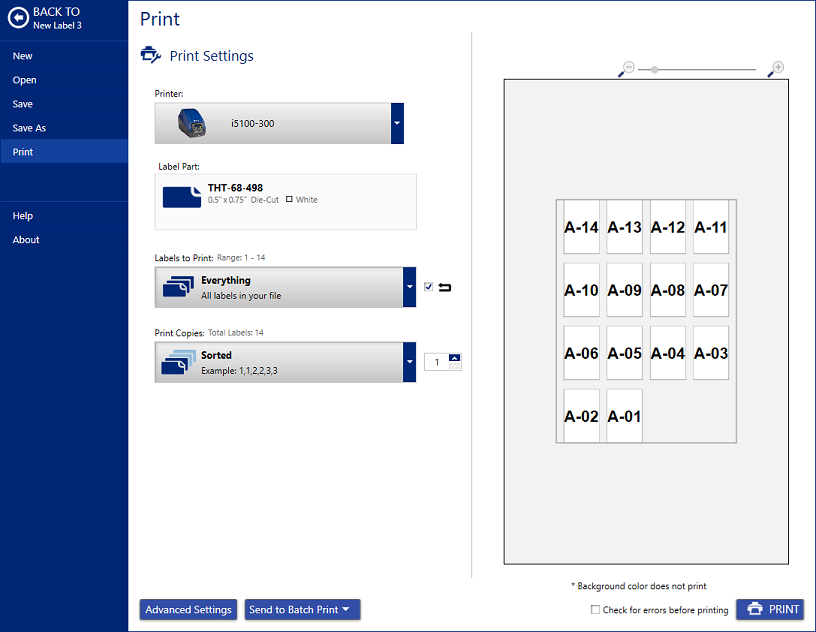 Printed Labels Do Not Match Order or Orientation of Print Preview ...