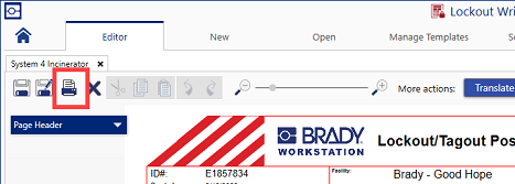 Lockout Writer - How to print Energy Source Labels | Brady Support